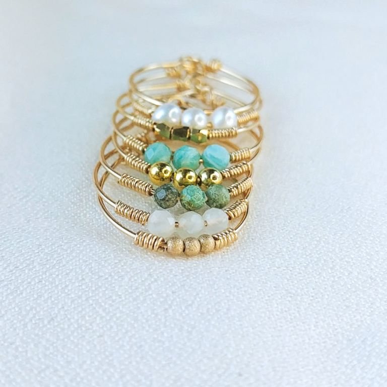 Bague TRIO PERLES (gold filled ou argent 925) – Ampersand.Shop