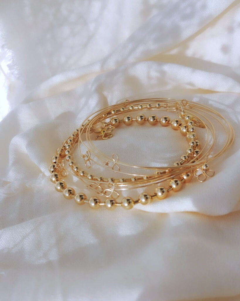 Set de joncs CHANCE (gold filled ou argent) – Ampersand.Shop